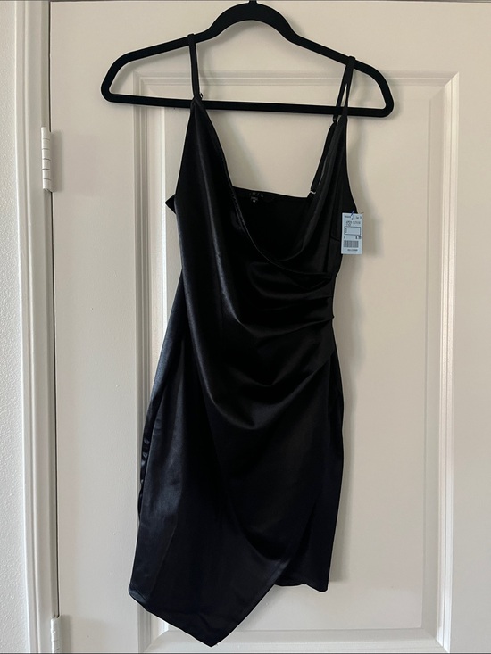 iris | Dresses | Iris Black Satin Cowl Slip Mini Dress | Poshmark
